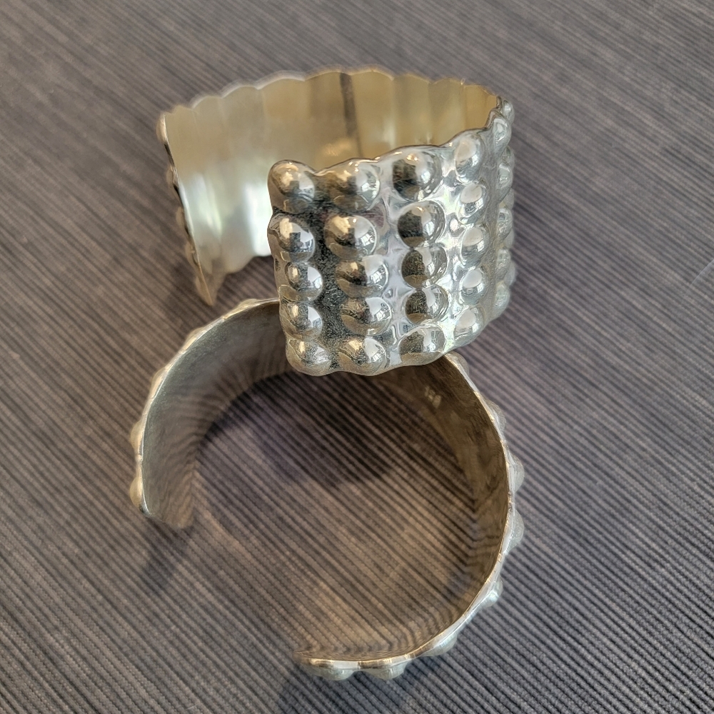 Bangle Bracelets (Silver) - Gem